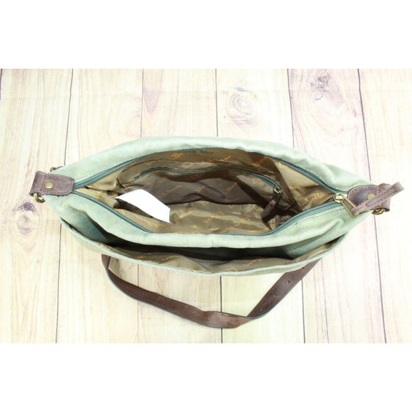 L.L. Bean | Bags | Ll Bean Waxed Canvas Crossbody Full Grain Leather ...